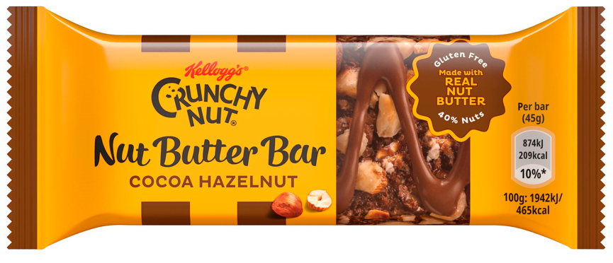 Kelloggs Crunchy Nut Butter Bar Cocoa Hazelnut 45g